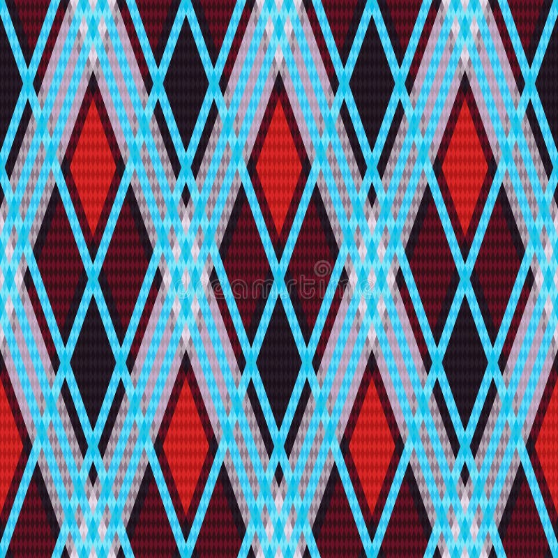 Rhombic seamless pattern stock vector. Illustration of blanket - 121626745