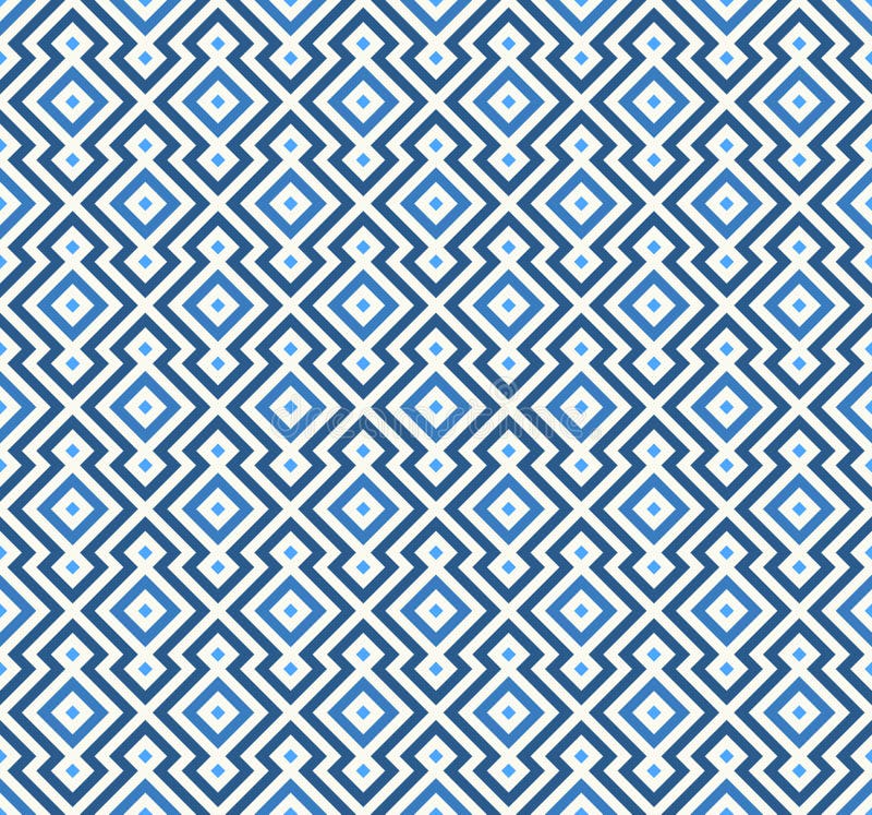 Seamless Rhombus Background in Geometric Style and Blue Tones. Stock ...
