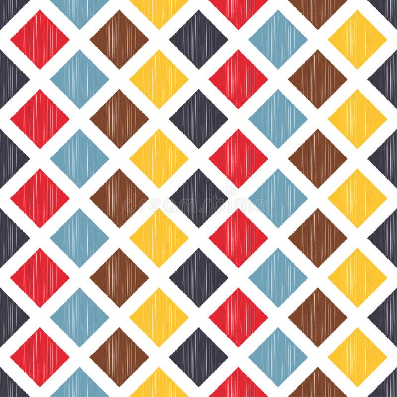 Seamless Rhombus Mesh Pattern Stock Vector - Illustration of decorative ...