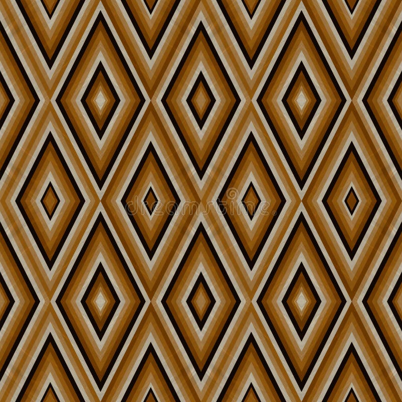 Seamless Rhombus Pattern with Brown Colors Stock Illustration ...