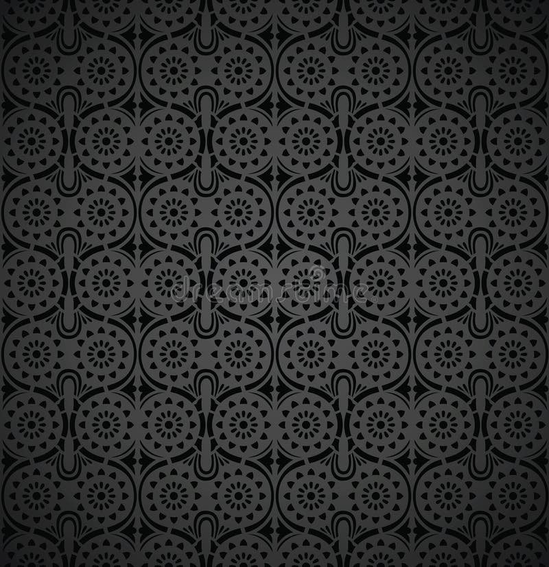 Seamless Rich Look Floral Wallpaper Stock Vector - Illustration of ...