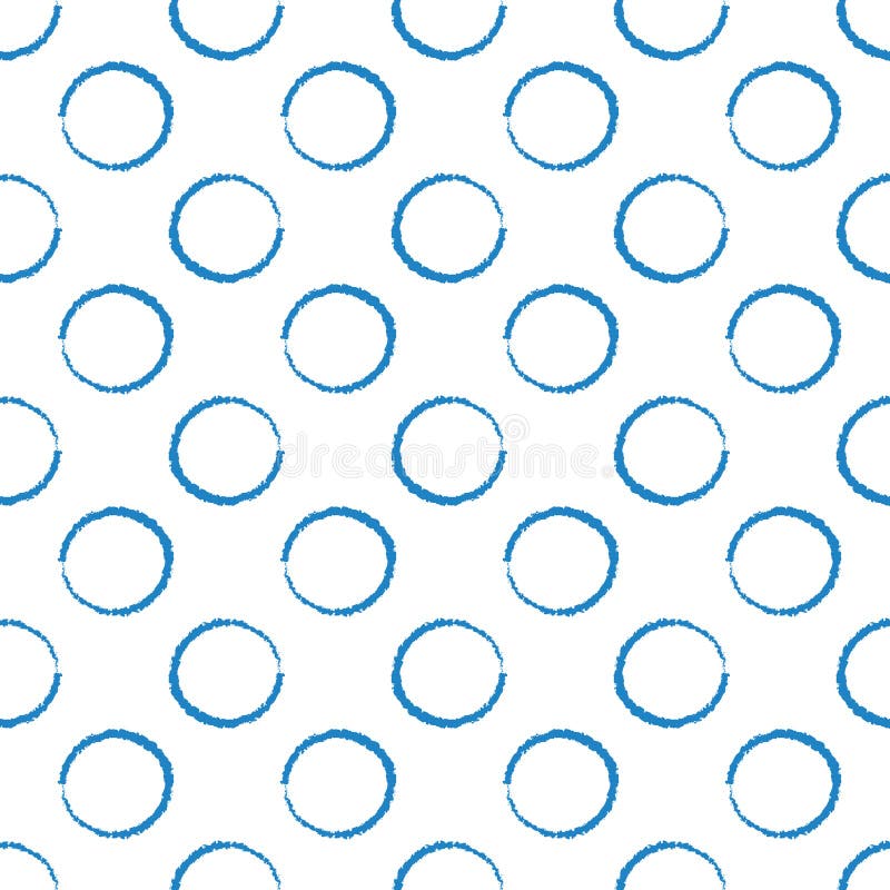 Seamless Ring Pattern with Blue Rings on White Background Stock ...