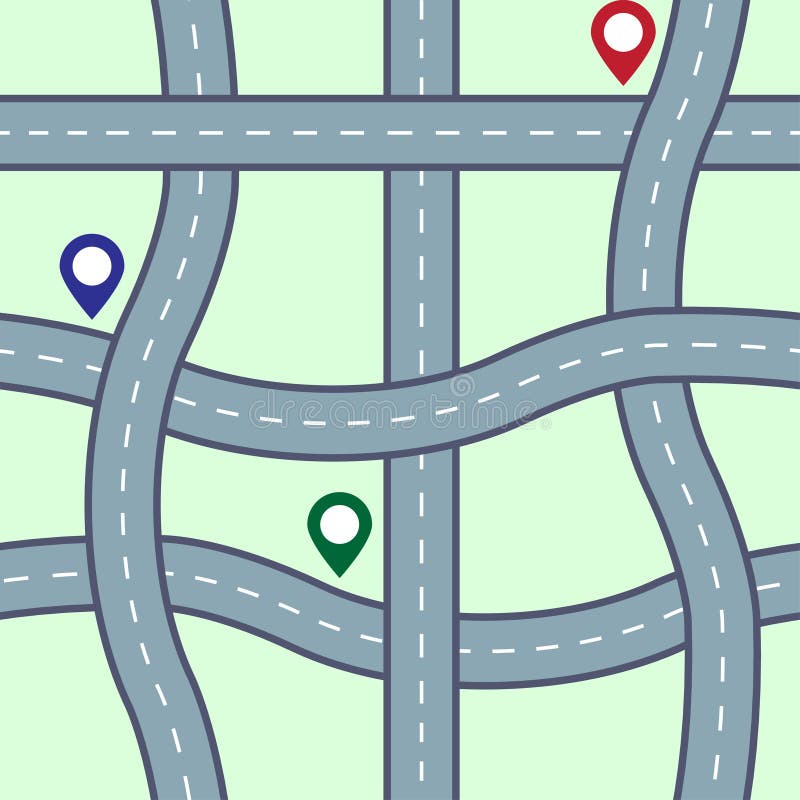 Road pattern with cars stock vector. Illustration of leaves - 41236747