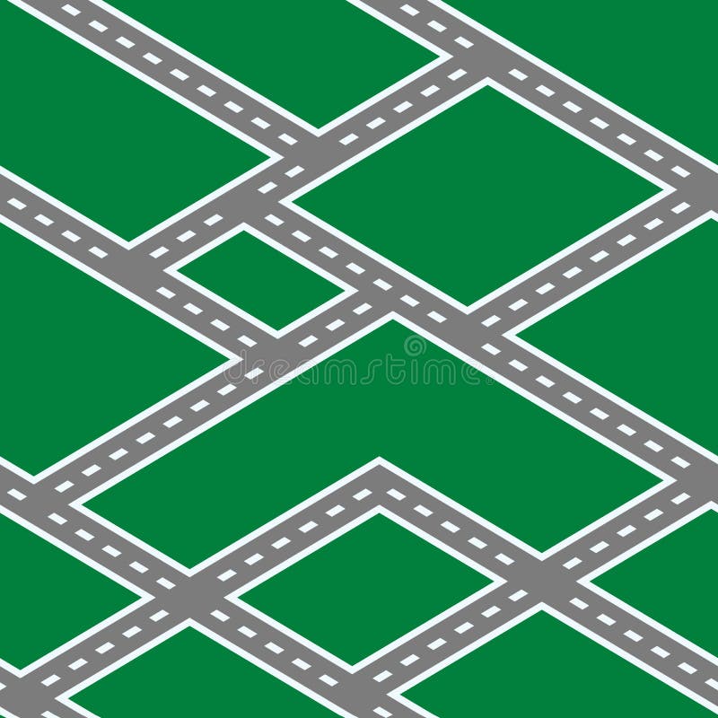 Seamless Roads Texture stock illustration. Illustration of cartography ...