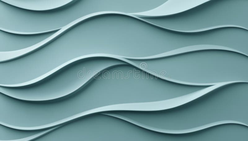 Seamless Robin S Egg Blue 3D Wave Pattern, Minimalist Design Background ...