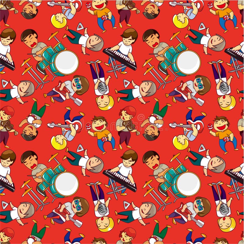Seamless rock band pattern stock vector. Illustration of modern - 19067093
