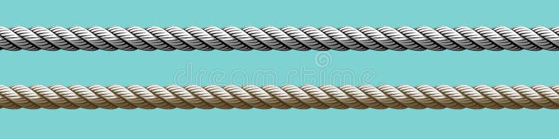 Seamless Ropes. Vector Realistic Isolated Rope Stock Vector ...