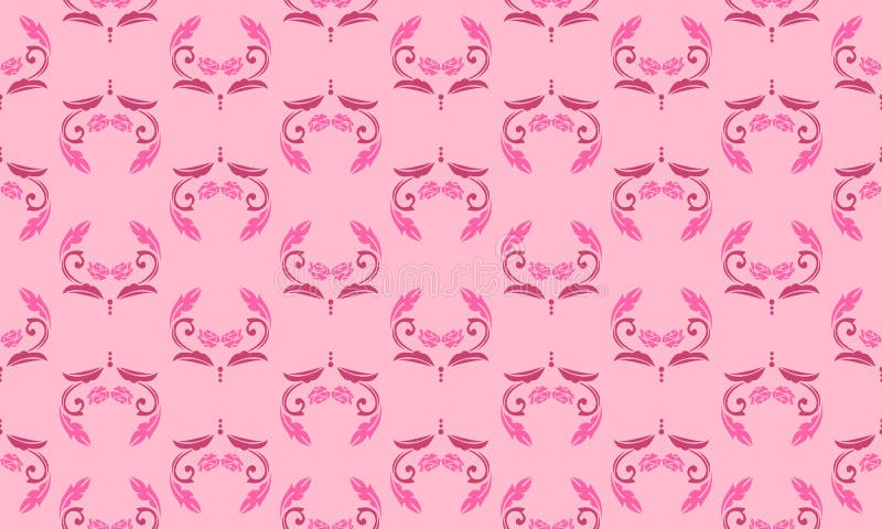 Seamless Rose Floral Pattern, Color Magenta and Soft Pink Stock Vector ...