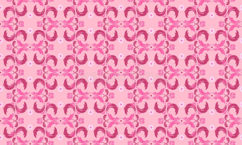 Seamless Rose Floral Pattern, Color Magenta and Soft Pink Stock Vector ...