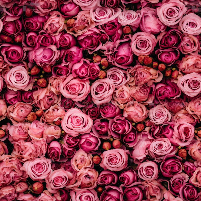 Seamless Rose texture stock illustration. Illustration of pink - 273108558