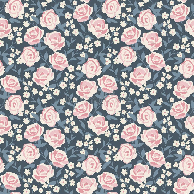 Seamless roses pattern stock vector. Illustration of drawing - 338500172