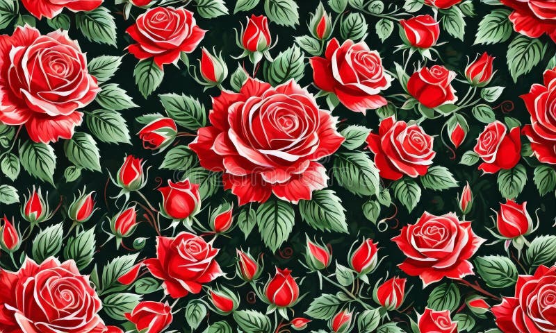 Seamless roses wallpapers stock illustration. Illustration of decorated ...