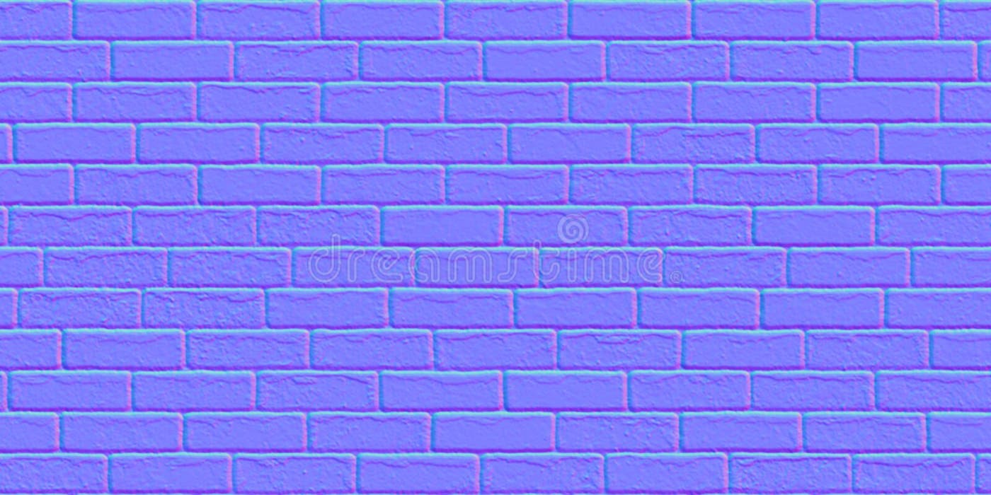 Seamless Rough Subway Brick Wall Normal Map Background Texture Stock ...