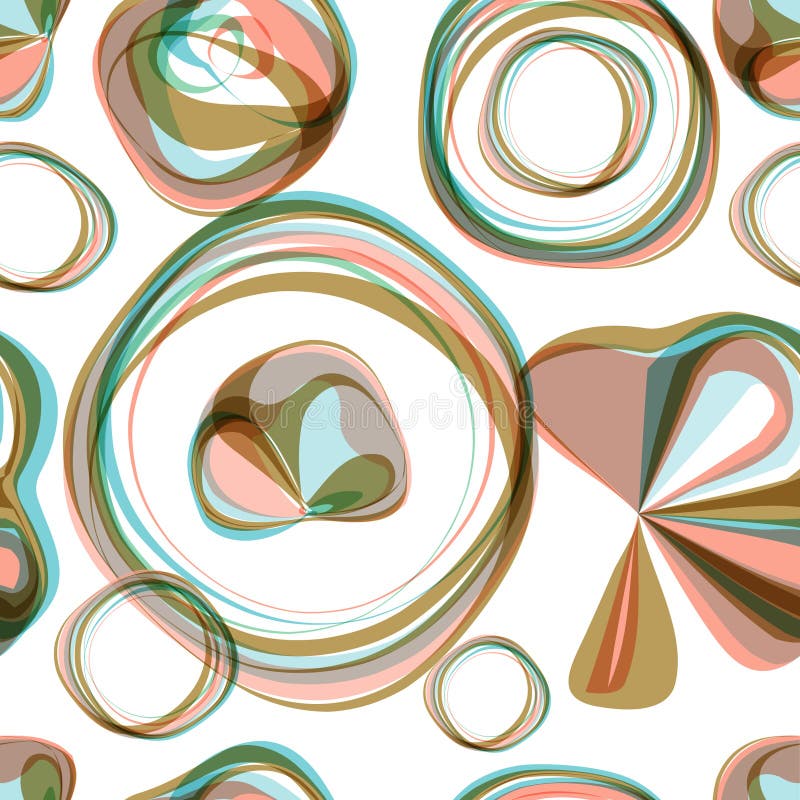 Seamless Round Bubbles Abstract Pattern. Stock Illustration ...
