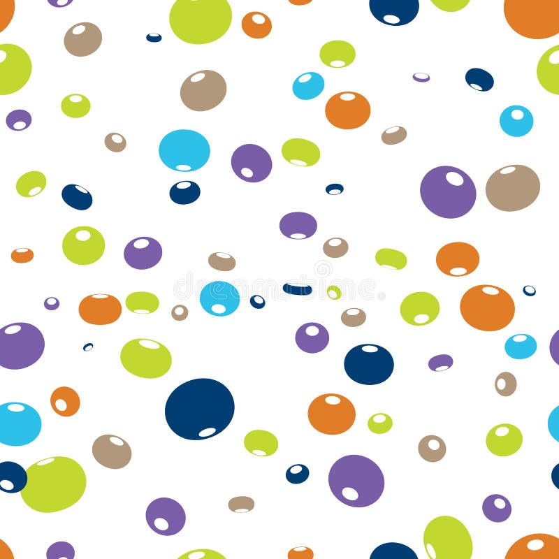 Seamless Round Bubbles Kids Pattern in Vector Stock Vector ...