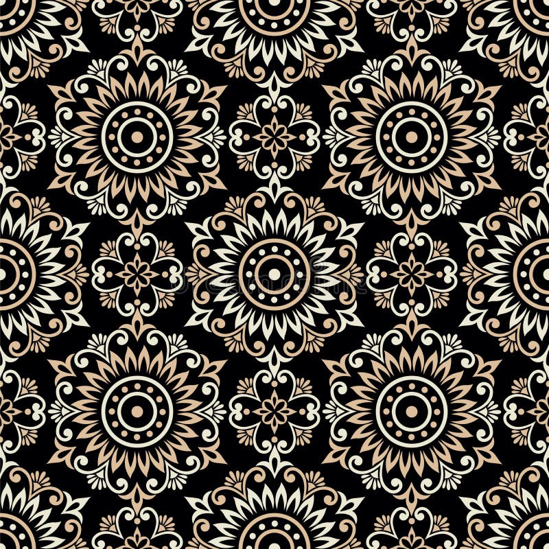 Vector - Round Decorative Black Ornament Stock Vector - Illustration of ...