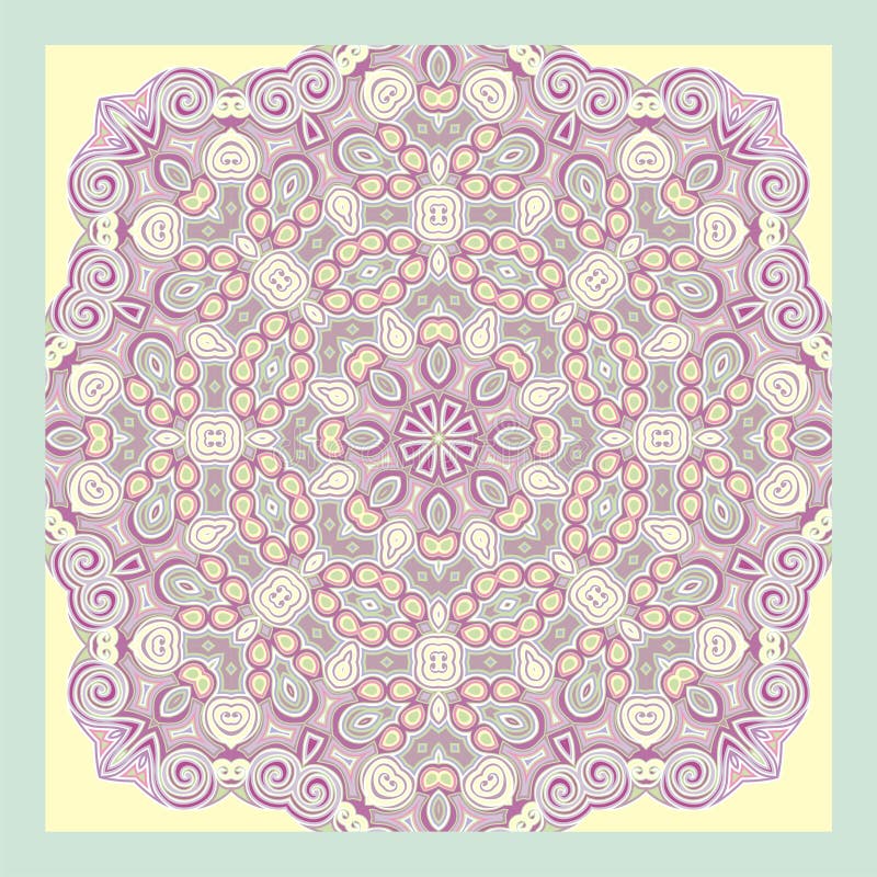 Seamless round pattern. stock vector. Illustration of fractal - 32054429