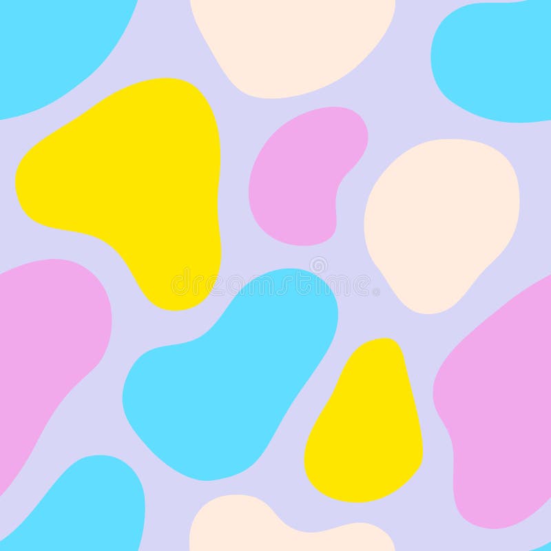 Seamless Round Stone Pattern. Abstract Black and White Background with ...