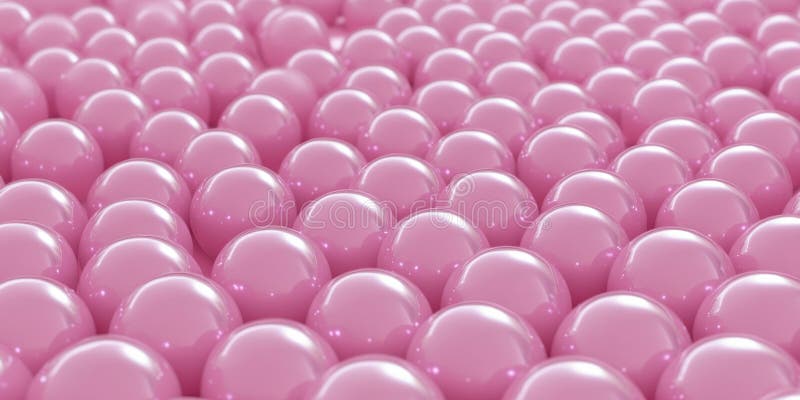 Seamless Rows of Glossy Pink Spheres Creating a Vibrant Abstract ...
