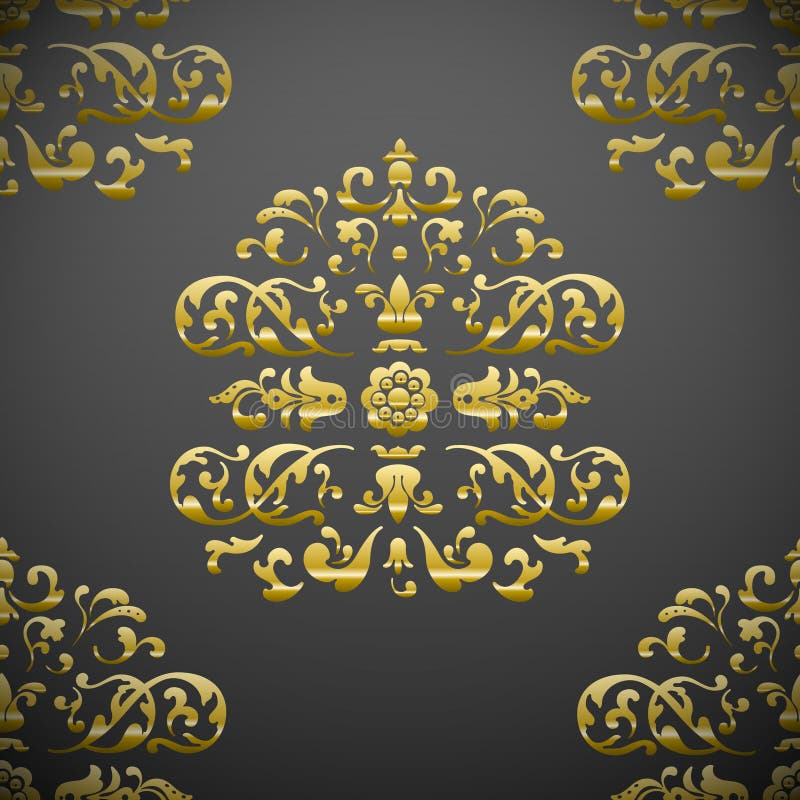 Seamless Royal Vector Wallpaper Stock Vector - Illustration of rich ...