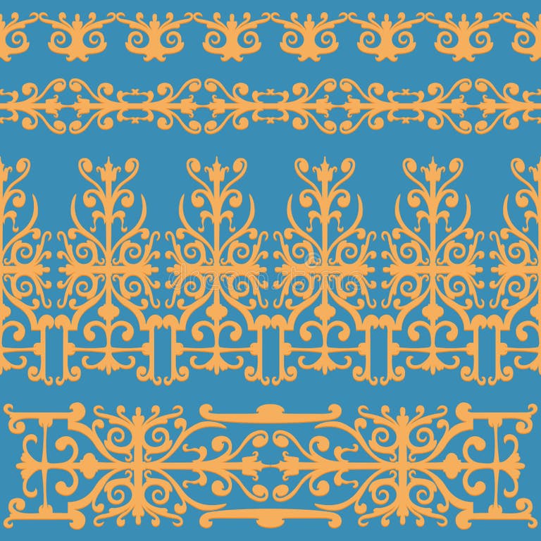 Seamless Rustic Deco with Lace Pattern Ornament Stock Vector ...