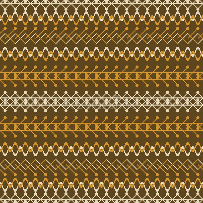 Seamless Rustic Pattern in Brown and Orange Stock Vector - Illustration ...