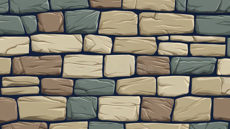 Seamless Rustic Stone Wall Texture, Beige, Brown, Good Resolution Stock ...