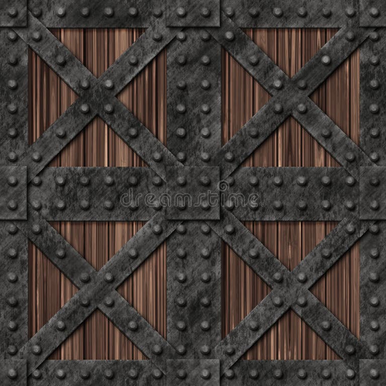 Seamless Rusty Bulkhead Metal Pattern Stock Illustration - Illustration ...