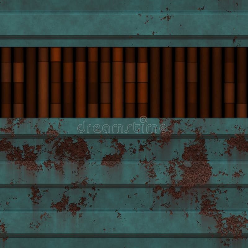 Seamless Rusty Bulkhead Metal Pattern Stock Illustration - Illustration ...