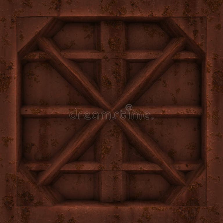 Seamless Rusty Bulkhead Metal Pattern Stock Illustration - Illustration ...