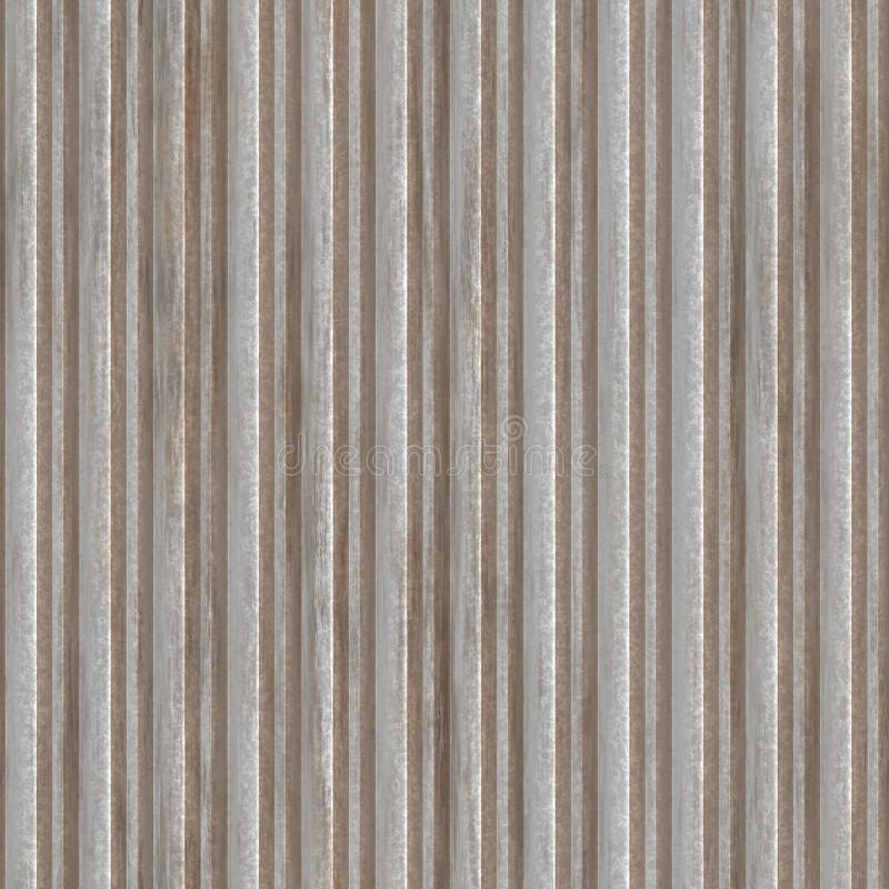 Seamless Rusty Corrugated Metal Pattern Stock Illustration ...