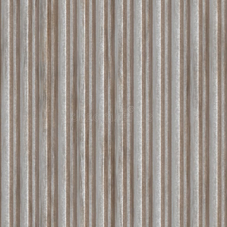 Seamless Rusty Corrugated Metal Pattern Stock Illustration ...