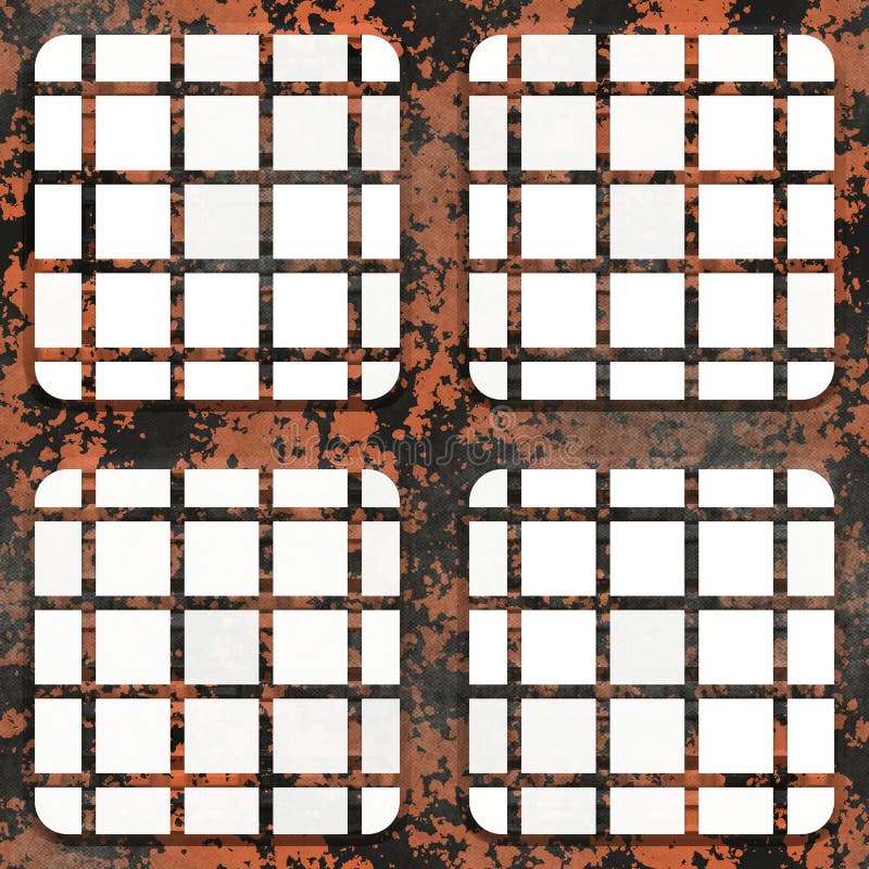 Seamless Rusty Metal Grille Stock Illustration - Illustration of ...