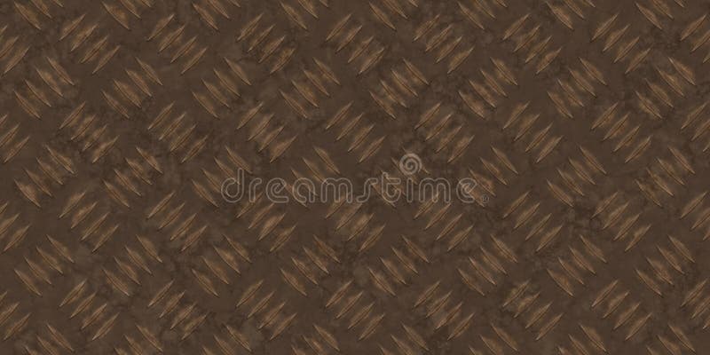 Seamless Metal Diamond Plate Floor Background Stock Illustration ...
