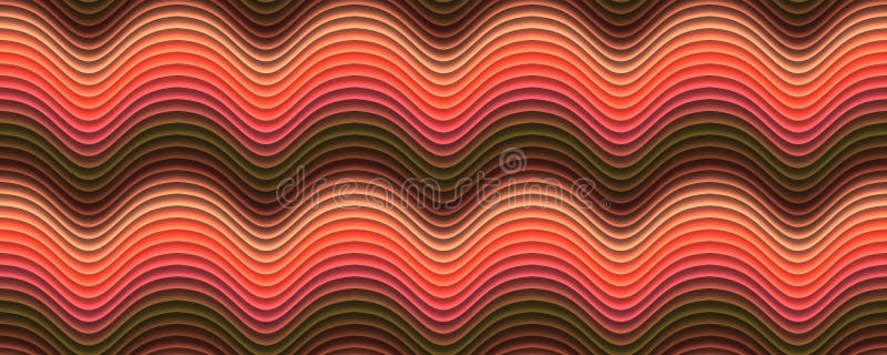 Seamless 80s Summer Wavy Pattern Background Stock Illustration ...