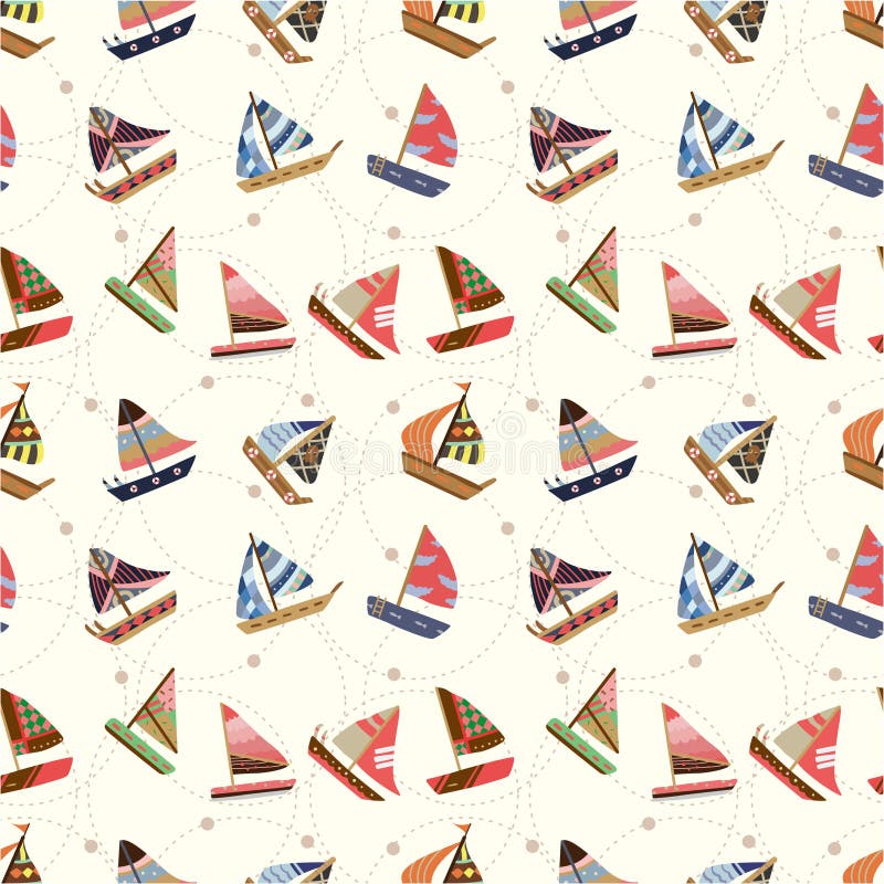 Set of Geometric Seamless Patterns. Vector Illustration. Stock Vector ...