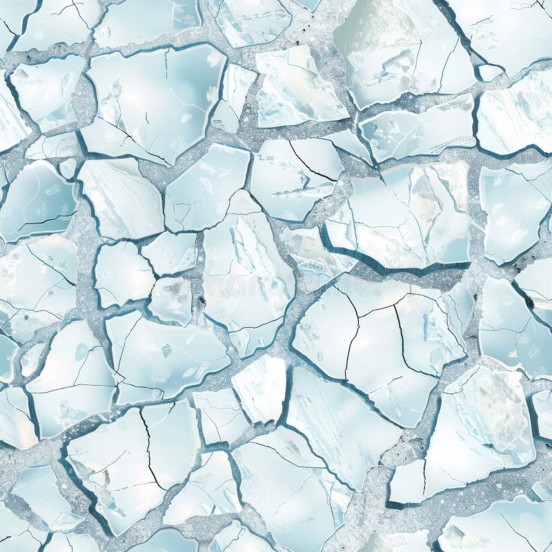 Seamless Salt Flat Cracked Pattern with White Minerals Stock ...