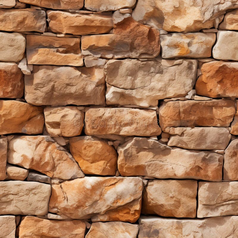 Sandstone Brick Wall Seamless. Stock Photo - Image of building ...