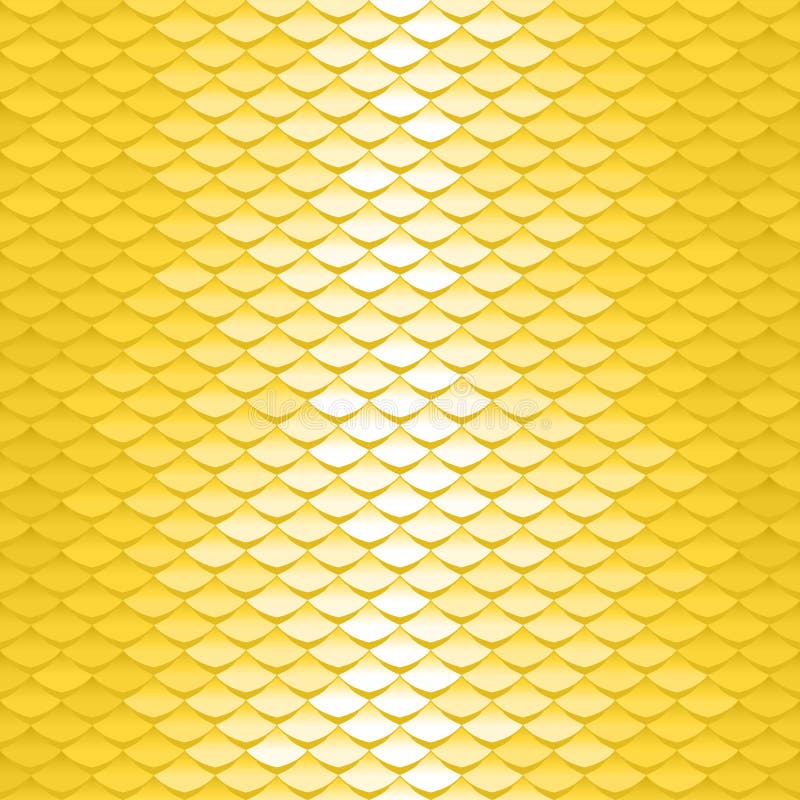 Seamless Scale Pattern. Abstract Roof Tiles Background. Yellow Squama ...