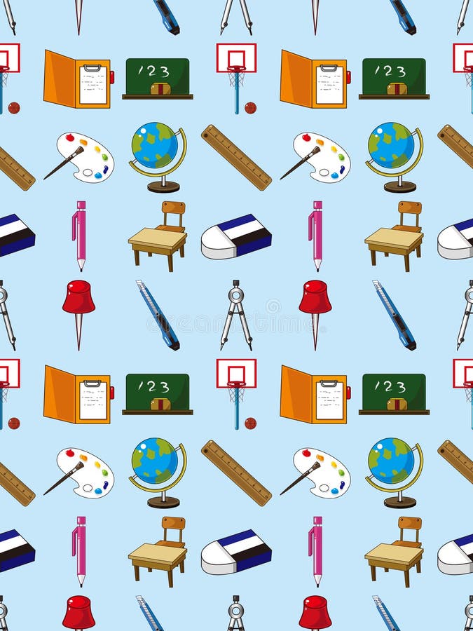 Seamless school pattern stock vector. Illustration of carrot - 17260598