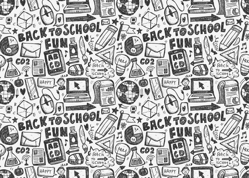 Seamless school pattern stock vector. Illustration of carrot - 17260598