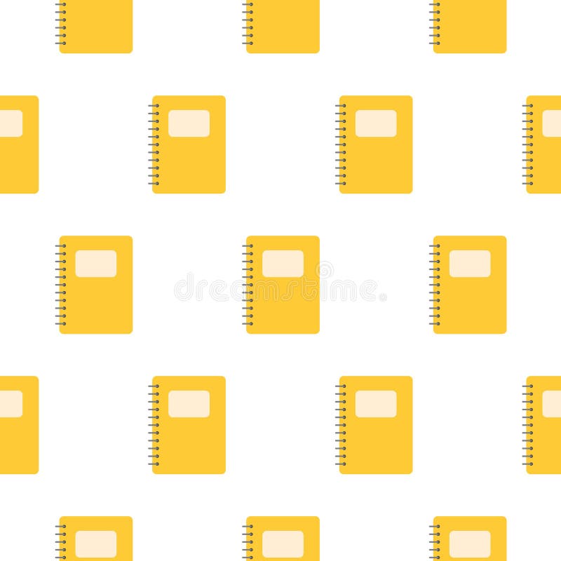 Yellow Notebook Icon. Flat Illustration of Yellow Notebook Vector Icon ...