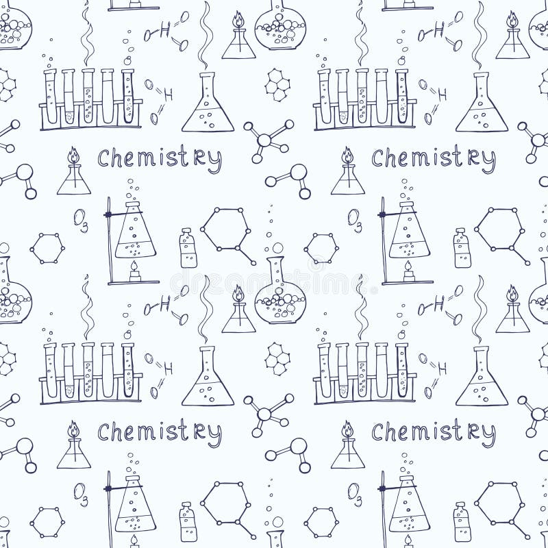 Seamless Science Background Stock Vector - Illustration of experiment ...