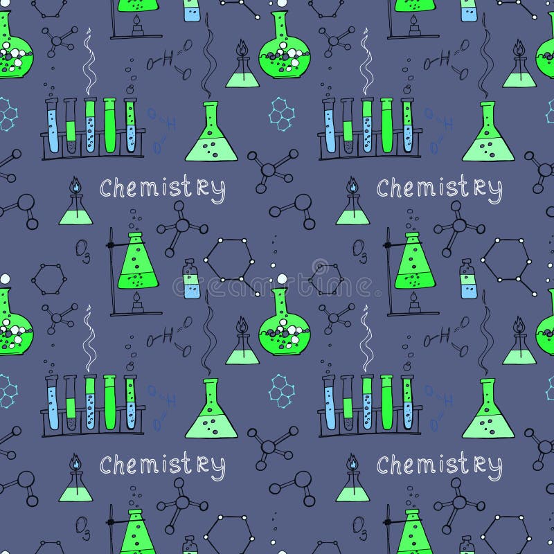 Seamless Science Background Stock Vector - Illustration of experiment ...