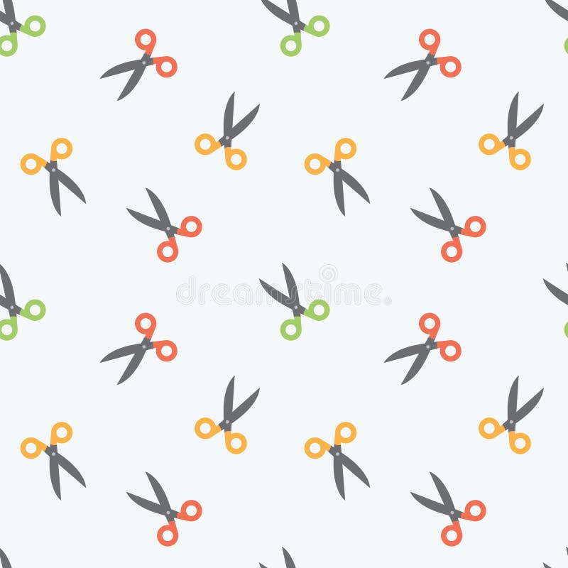 Seamless Scissors Background Pattern Stock Vector - Illustration of ...