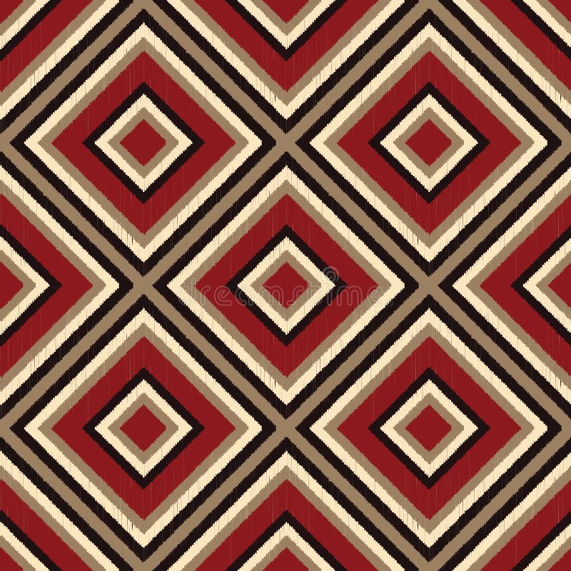 Seamless Scribble Geometric Rhombus Pattern Stock Vector - Illustration ...