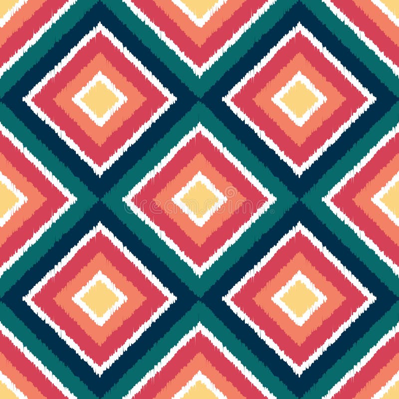 Seamless Scribble Geometric Rhombus Pattern Stock Vector - Illustration ...