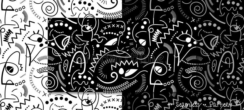 Simple Drawing, Scribble Line and Geometric Shape, Child Doodle Art ...