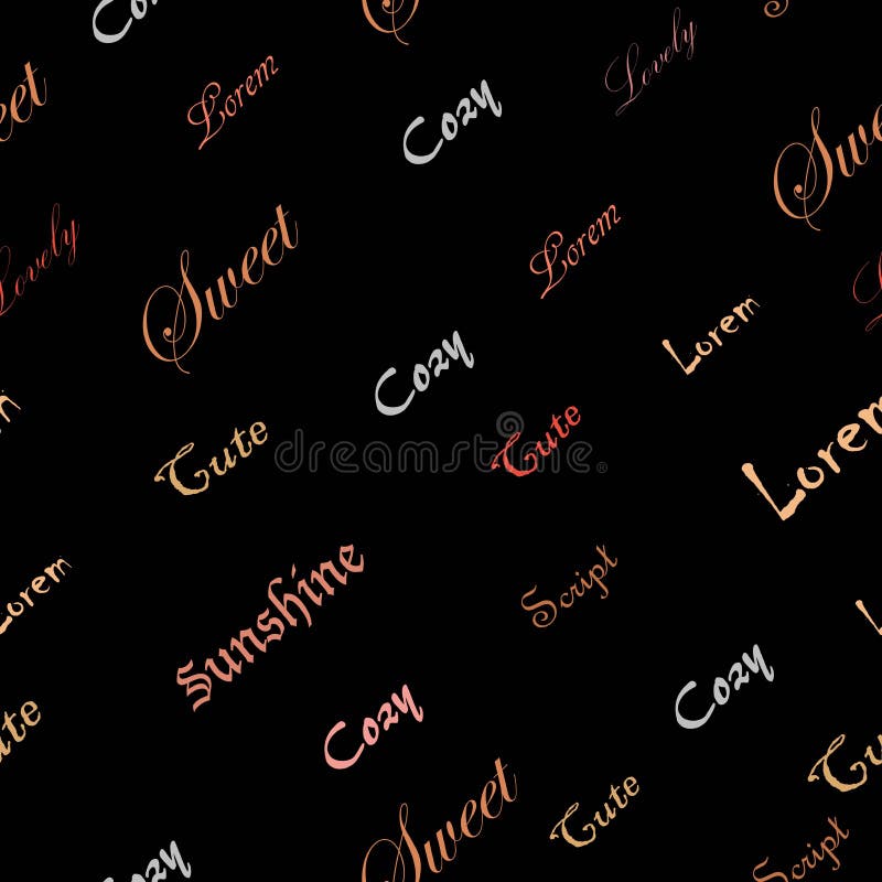 Seamless Scribble Pattern with Uncarefully Written Words. Repeating ...