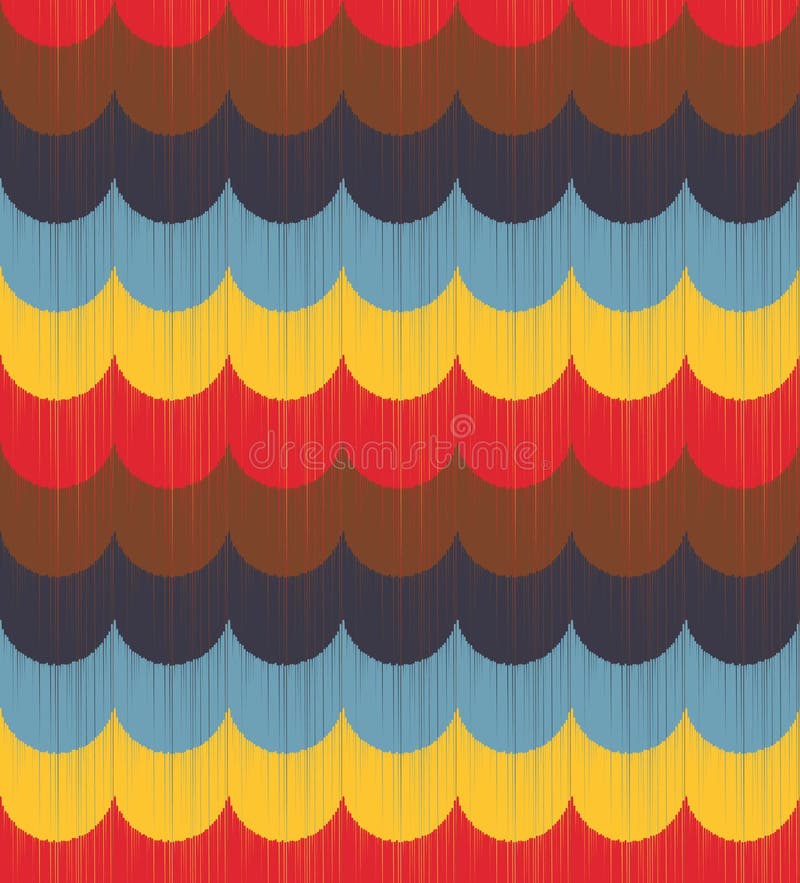 Seamless Scribble Wave Pattern Stock Vector - Illustration of element ...